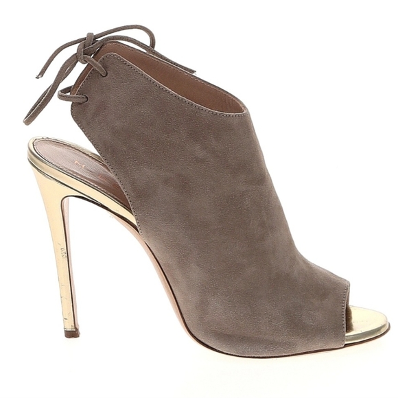 M. Gemi | Shoes | M Gemi Suede Open Toe Tie Back Heels | Poshmark